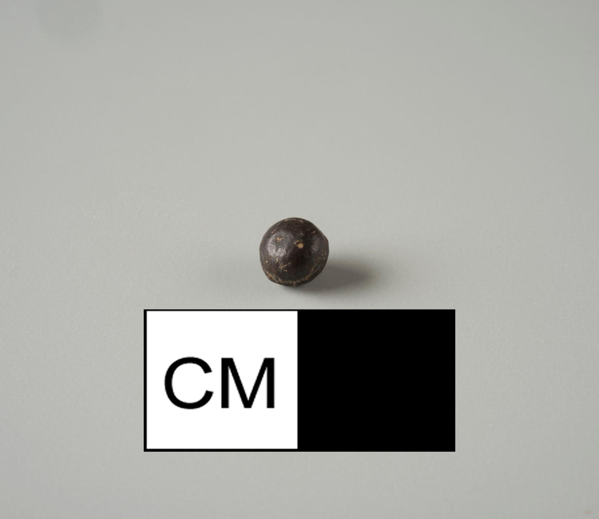 Small cast lead shot with visible seam | George Washington's Mount Vernon