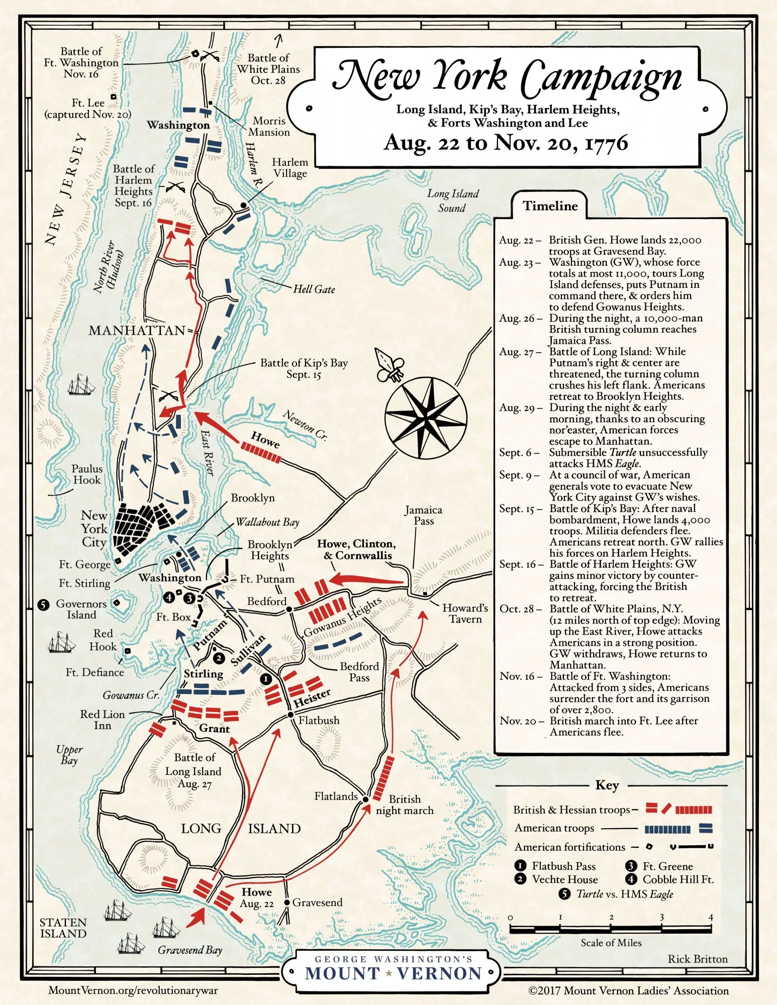 Map: The 1776 New York Campaign | George Washington's Mount Vernon